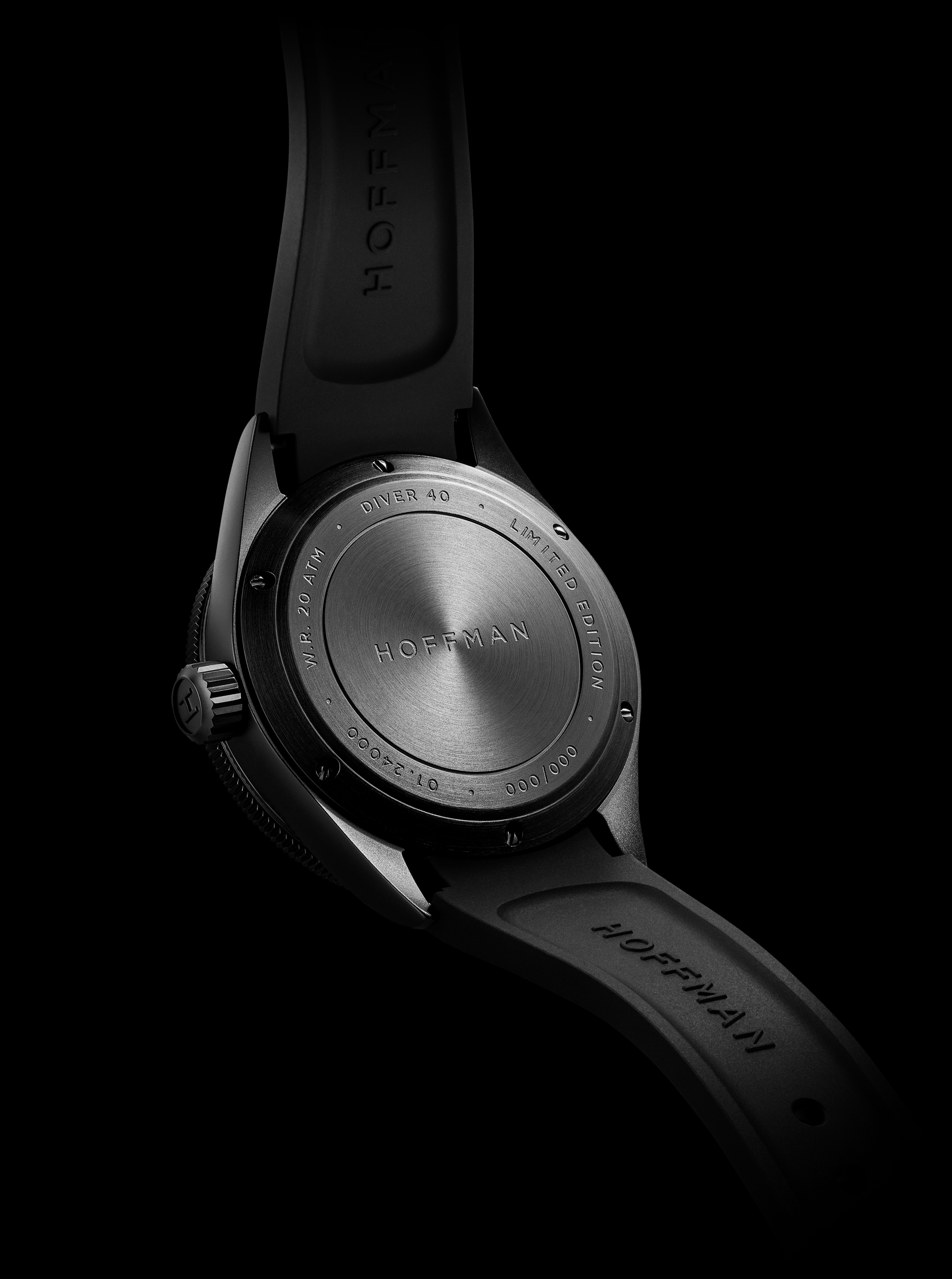 Diver's watch 40mm - Black PVD | Black Dial | Sports Watch – HOFFMAN