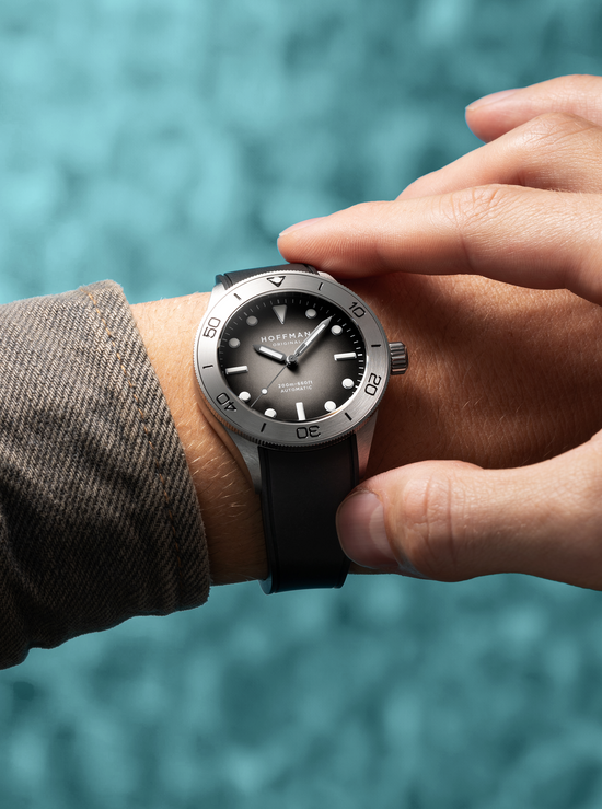 Diver's watch 40mm - Steel | Gray Dial | Sports Watch – HOFFMAN