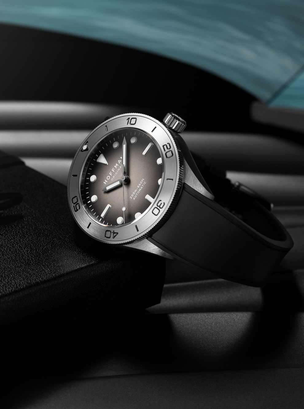 Diver's watch 40mm - Steel | Gray Dial | Sports Watch – HOFFMAN