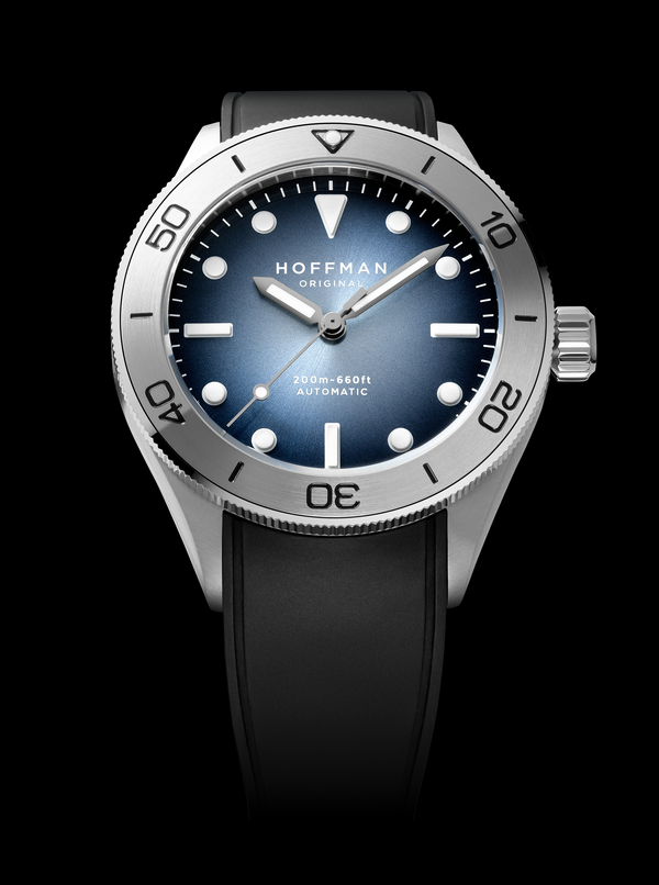 Diver's watch 40mm - Steel | Blue Dial | Sports Watch – HOFFMAN