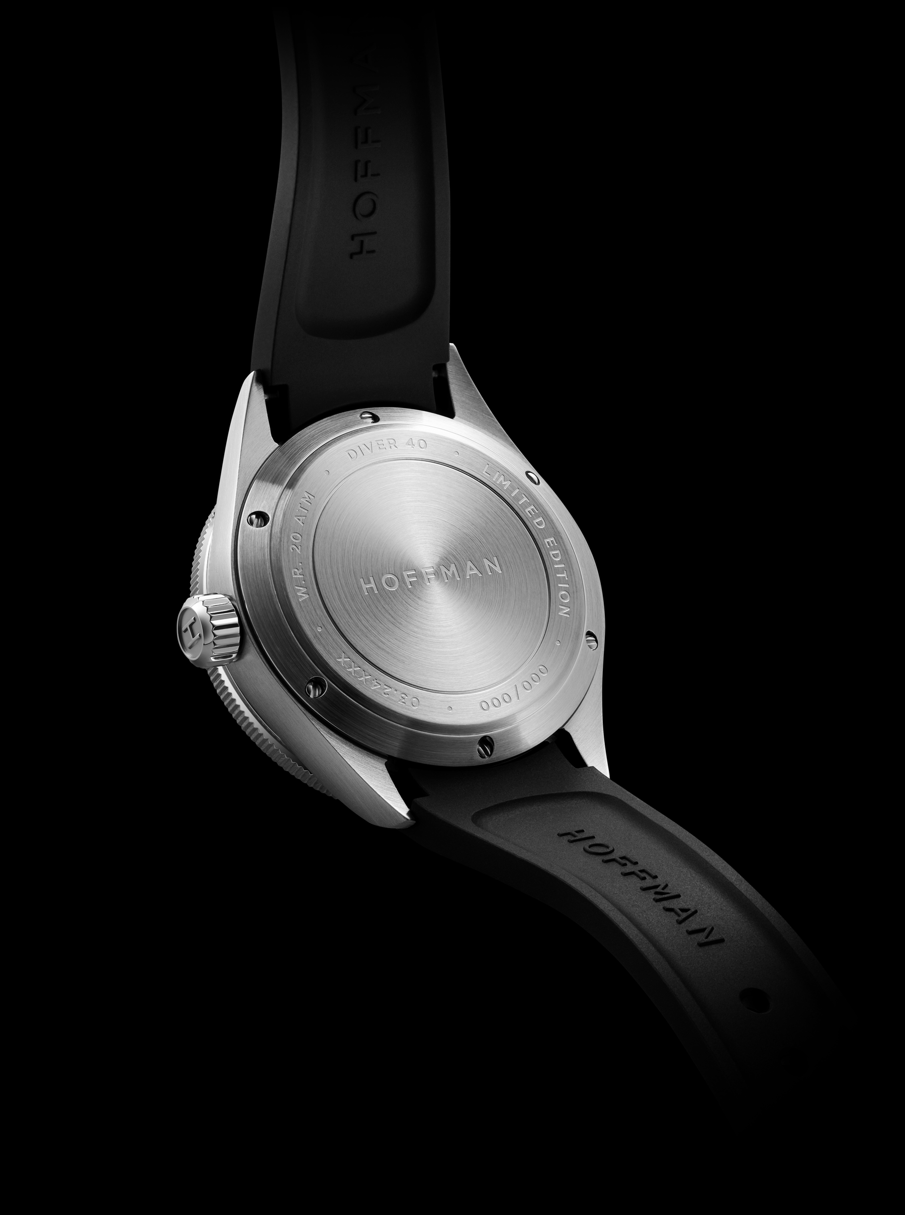 Diver's watch 40mm - Steel | Black Dial | Sports Watch – HOFFMAN