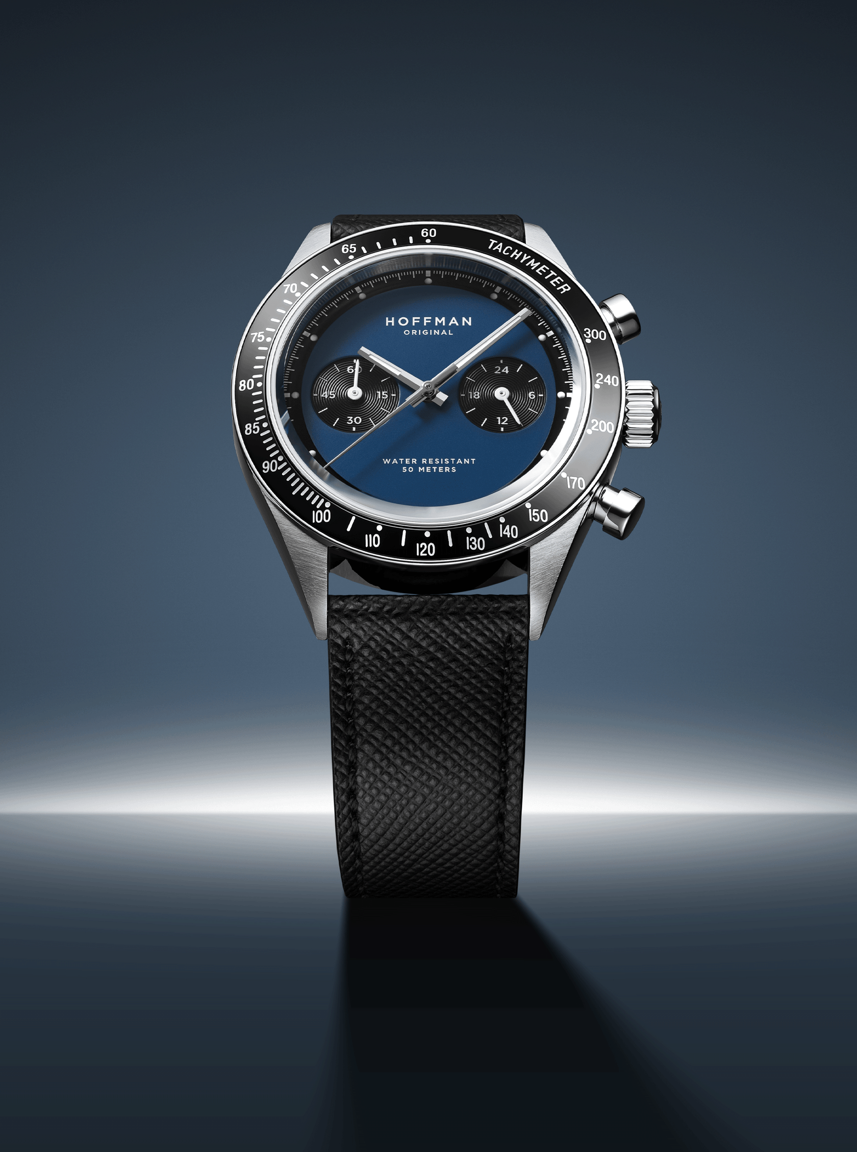 Chronograph 40mm - Steel | NAVY | Sports Watch – HOFFMAN